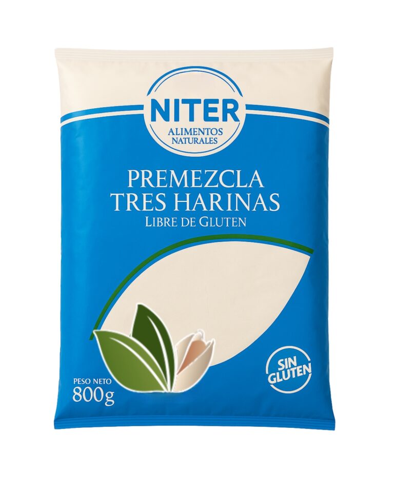 PREMEZCLA 3 HARINAS S/GLUTEN 800g - Niter - Tienda de Alimentos Naturales